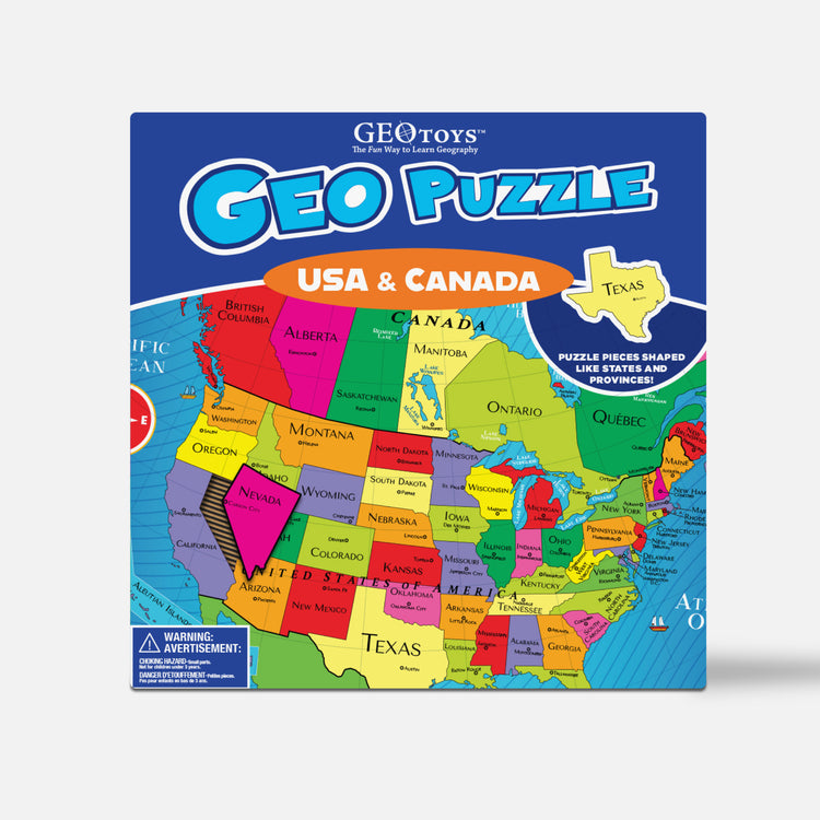 GeoPuzzle World, 68 Piece Geography Jigsaw Puzzle – Geotoys