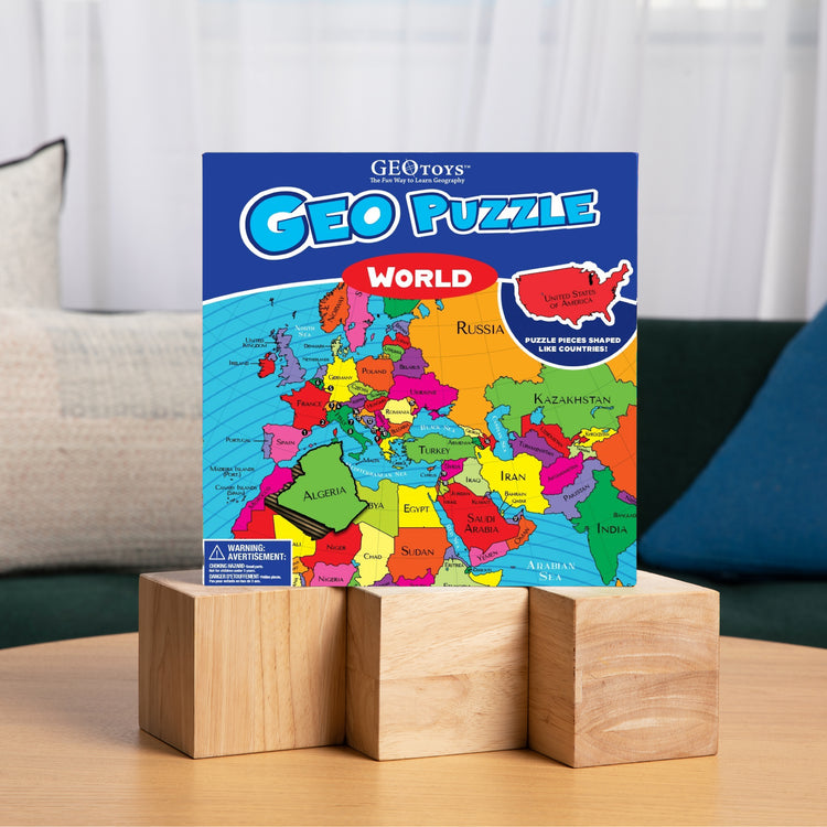 GeoPuzzle World, 68 Piece Geography Jigsaw Puzzle – Geotoys